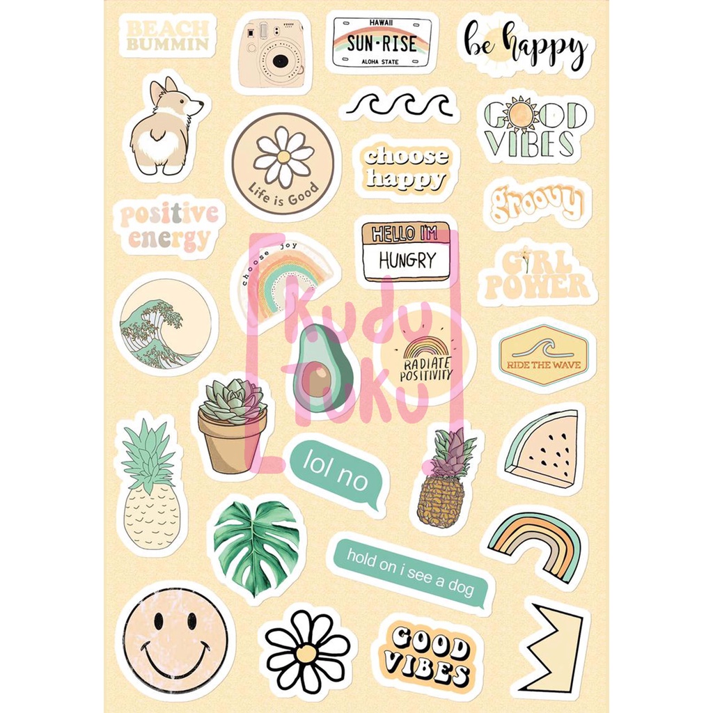 Jual STKR sticker aesthetic / sticker laptop / sticker pack | Shopee ...