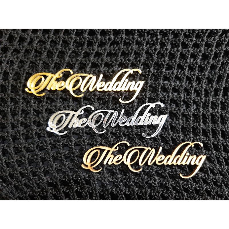 Jual THE WEDDING LATIN HIASAN MAHAR BAHAN AKRILIK GOLD SILVER ROSEGOLD ...