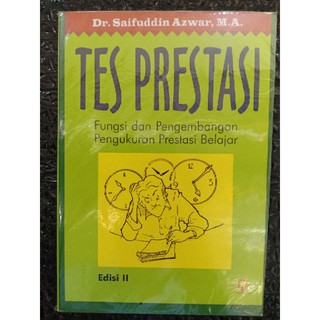 Jual TES PRESTASI DR. SAIFUDDIN AZWAR, M.A. FUNGSI DAN PENGEMBANGAN ...