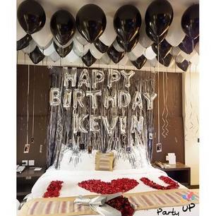 Jual Paket Dekorasi Ulang tahun Murah Tema Hitam Silver Putih | Shopee ...