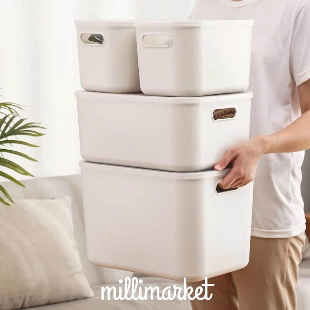 Jual TAMA WHITE AESTHETIC CONTAINER STORAGE/ Box mainan, baju/wadah ...