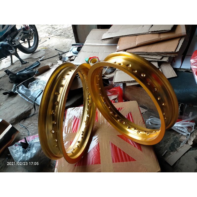 Jual velg Rossi ring 14 uk 1.85/2.15 warna gold | Shopee Indonesia