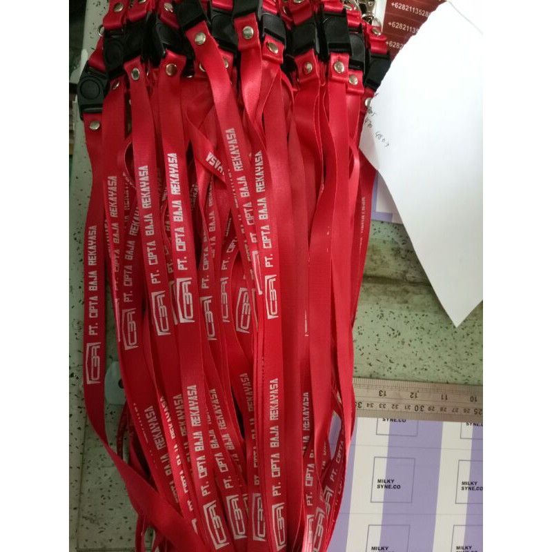 Jual tali id 2 cm sablon (minimal pesan 50pcs) | Shopee Indonesia