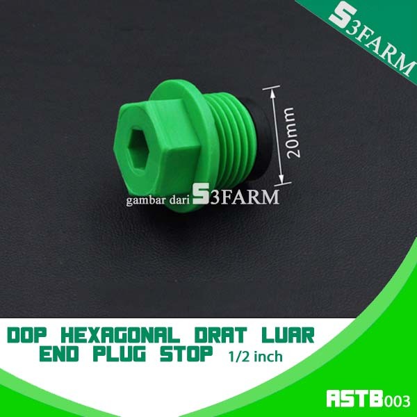 Jual Tutup Kran Keran Dop Drat Luar Plug PPR PVC Blind Cap Hexagon 1/2 ...