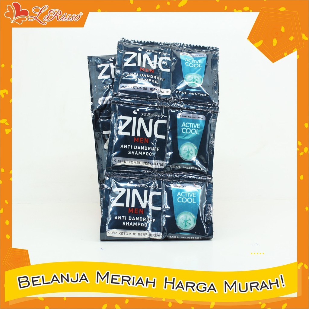 Jual ZINC SHAMPO RENTENG 12X10ML MEN ACTIVE COOL (2BANDET) | Shopee ...