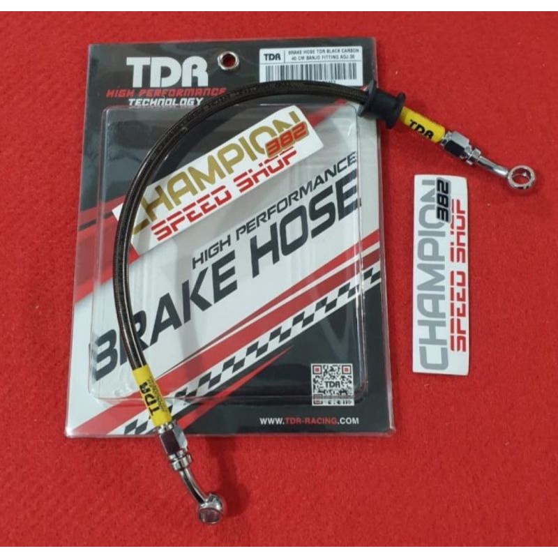 Jual Brake Line Hose Selang Rem TDR Racing 40cm 40 cm Black Carbon | Shopee Indonesia