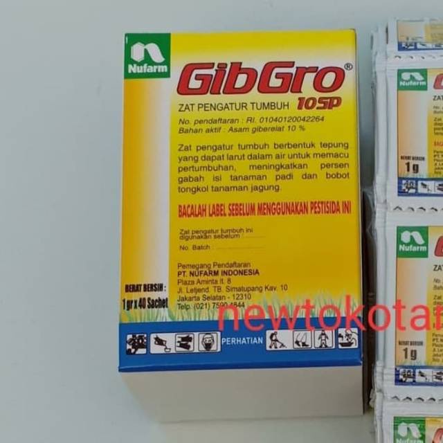 Jual 1 kotak Zpt GIBGRO 10 SP 1 gram zat pengatur tumbuh asam giberalat ...