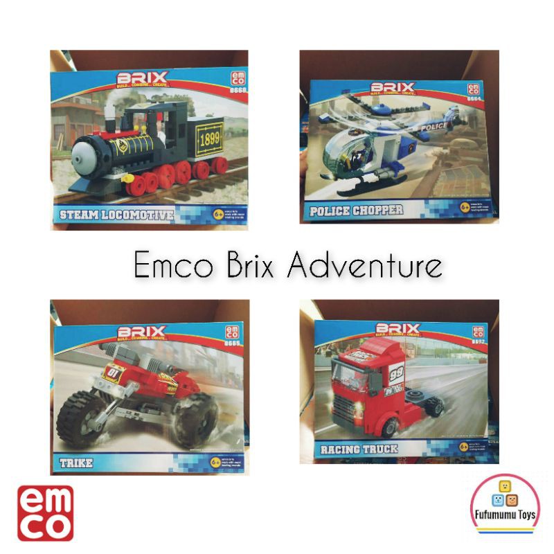 Jual EMCO BRIX ADVENTURE MOBIL PESAWAT KERETA BUS TRUCK | Shopee Indonesia