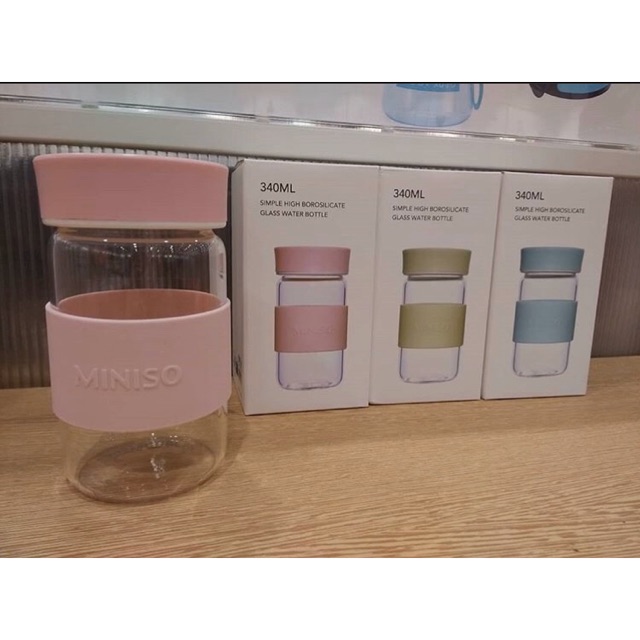 Jual Botol minum kaca miniso | Shopee Indonesia