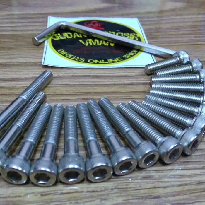 Jual Baut Blok Mesin RX King Baut Blok Mesin Satu Set Motor Yamaha RX King | Shopee Indonesia