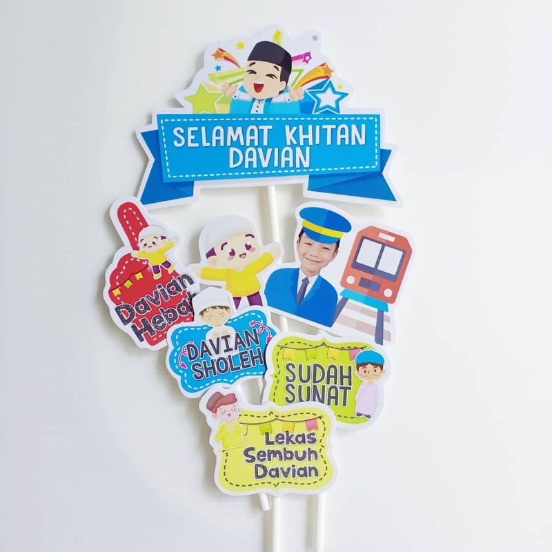 Jual CAKE TOPPER KHITANAN CAKE HIASAN KUE KHITAN SUNAT | Shopee Indonesia