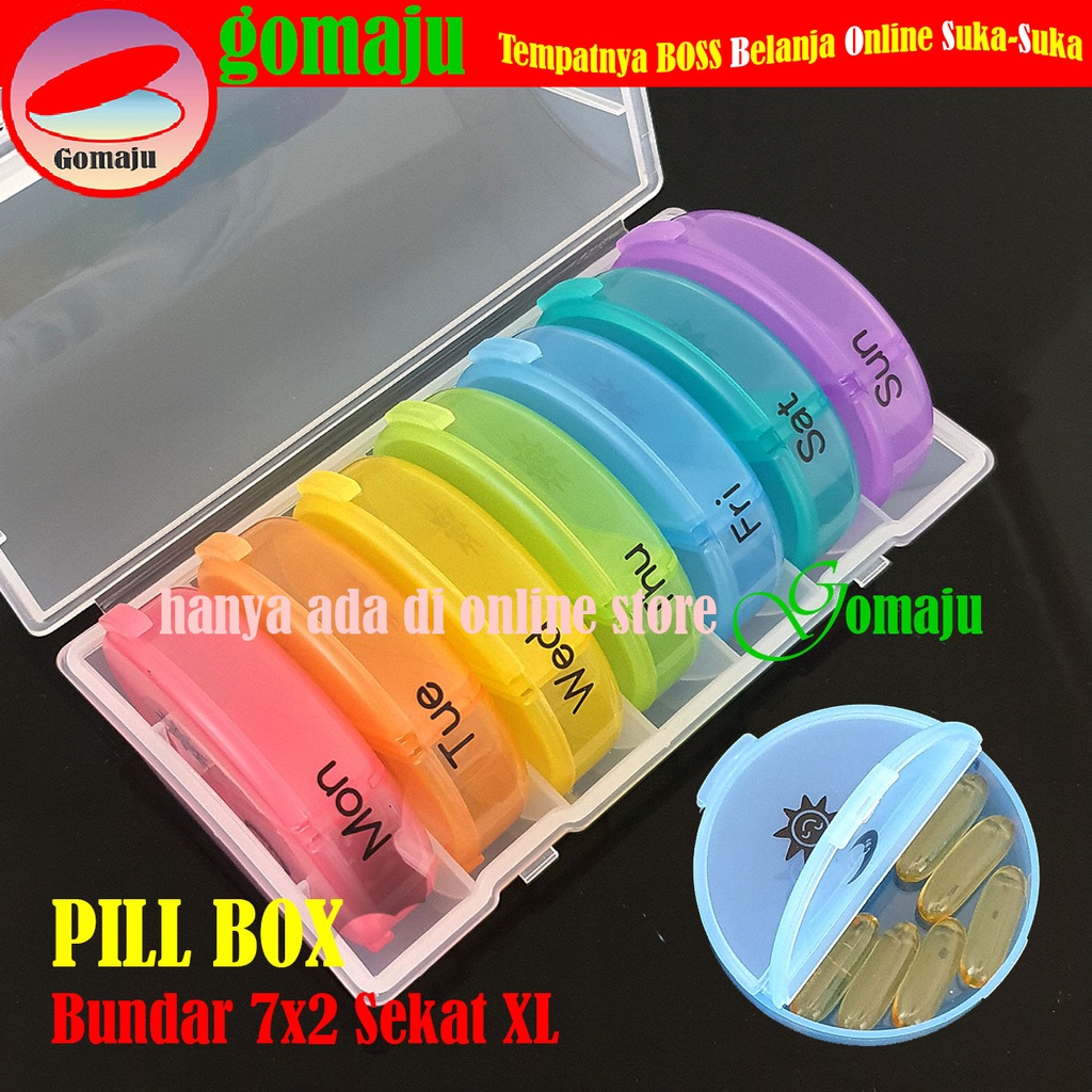 Jual [XL] KOTAK OBAT BUNDAR 2-SEKAT LARGE WEEKLY PILL BOX TEMPAT ...