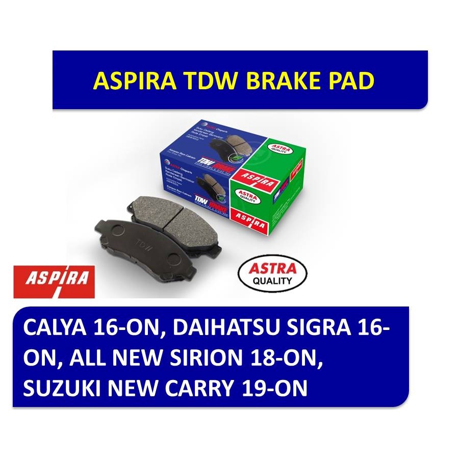 Jual Brake Pad Aspira TDW untuk Mobil: CALYA 16-ON, DAIHATSU SIGRA 16 ...