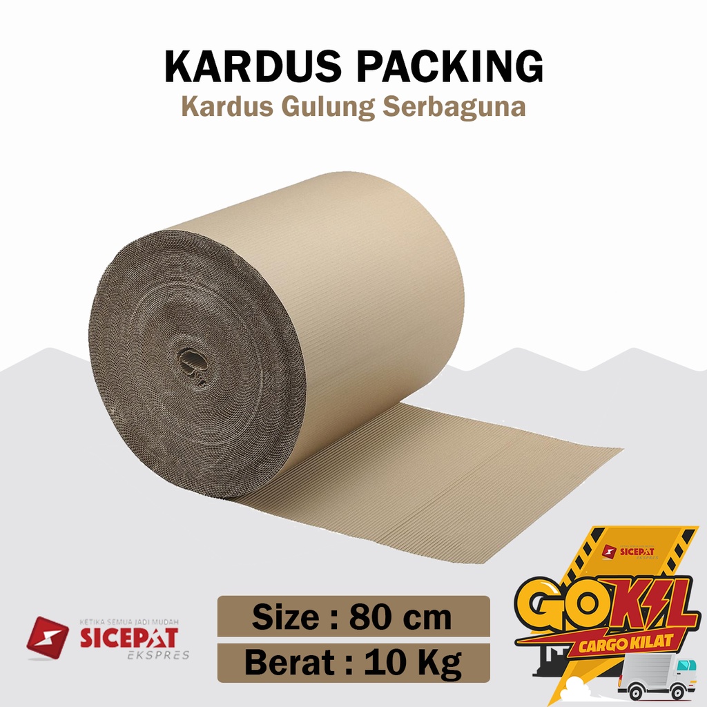 Jual Single Face / Corrugated Roll Ukuran 80 cm - Karton Lembar Packing ...