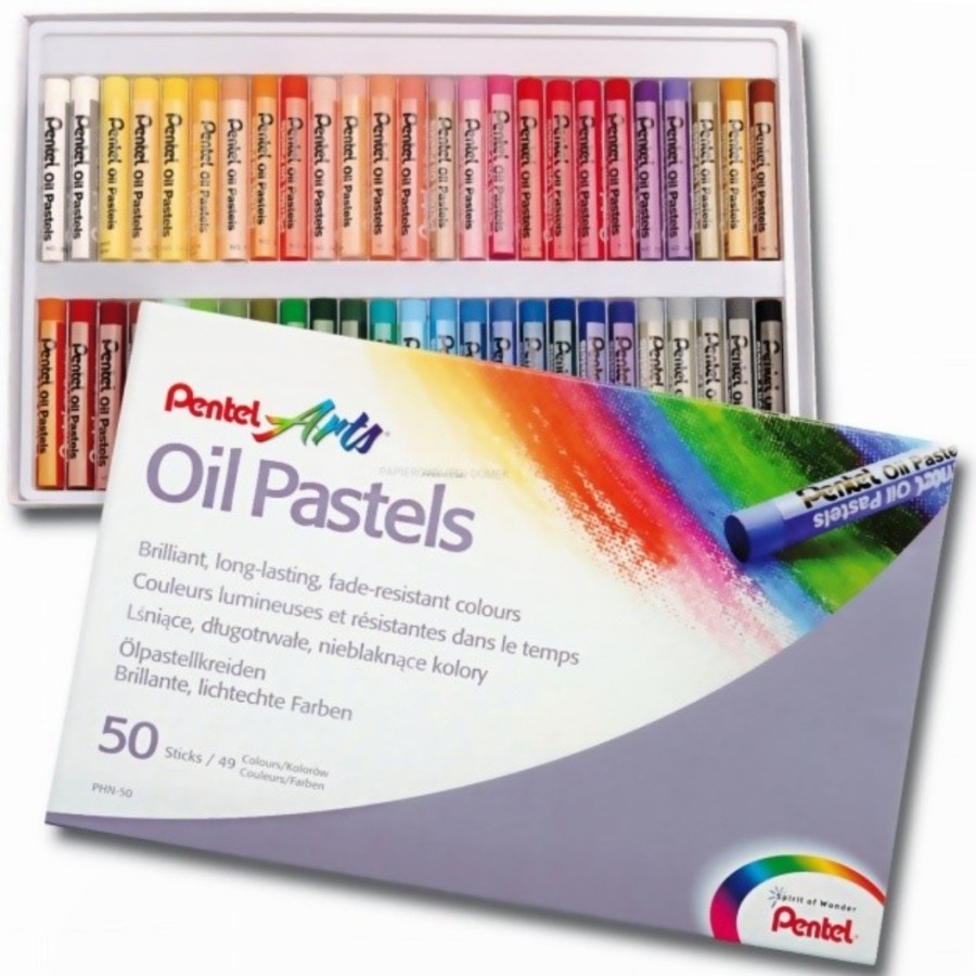 Jual Crayon/Krayon PENTEL Oil Pastel Arts 50 Warna ORIGINAL | Shopee ...