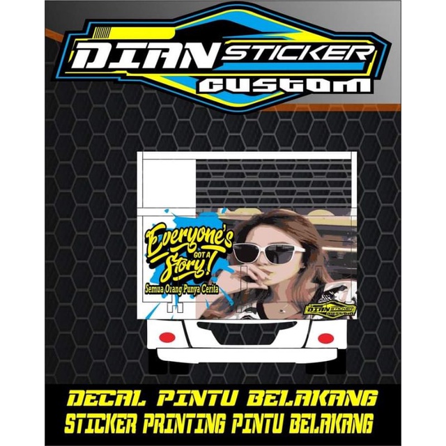 Jual decal sticker pintu bak truck stiker printing pintu bak truck ...
