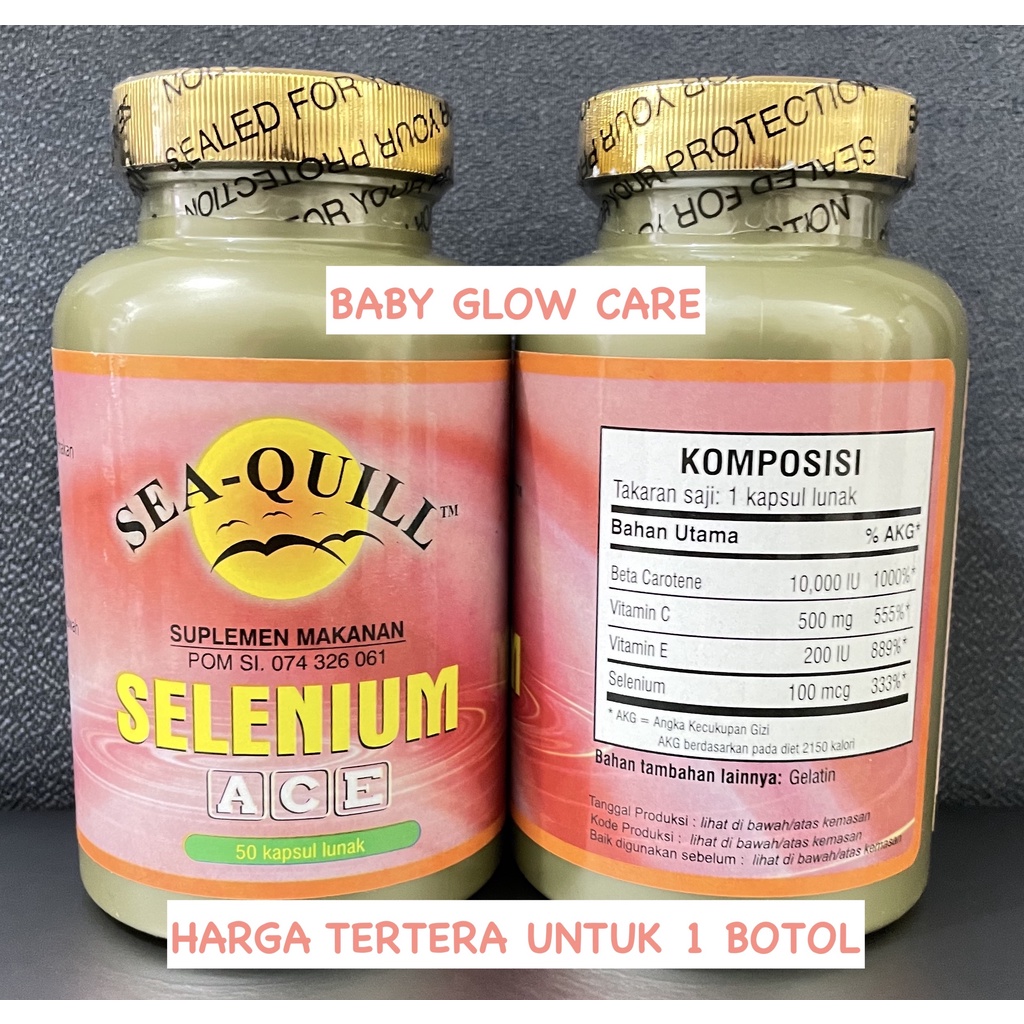 Jual SEAQUILL SELENIUM ACE ISI 50 SOFTGEL VITAMIN C VITAMIN E VITAMIN A ...