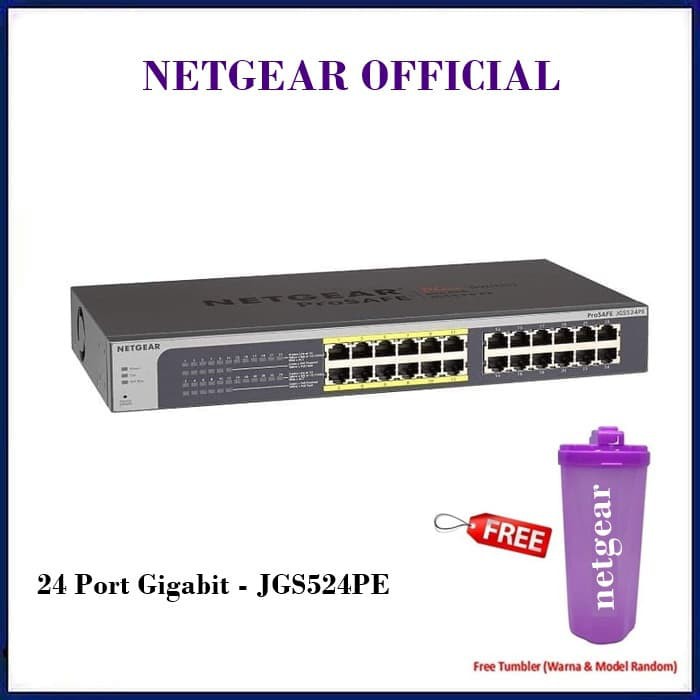 Jual NETGEAR 24-Port Gigabit Ethernet Switch Managed Plus PoE 12P ...