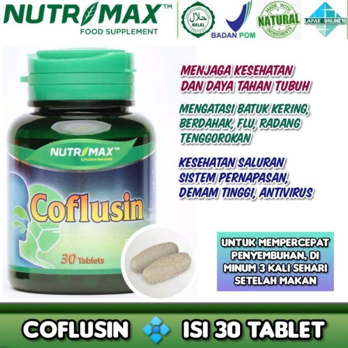 Jual NUTRIMAX COFLUSIN ISI 30 TABS UNTUK RADANG DEMAM FLU BATUK ...