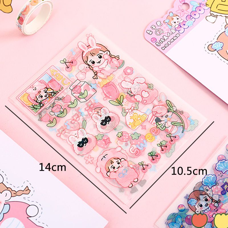 Jual [Ai's] Stiker kartun PINK STRAWBERRY / DIY STICKERS / stiker ...