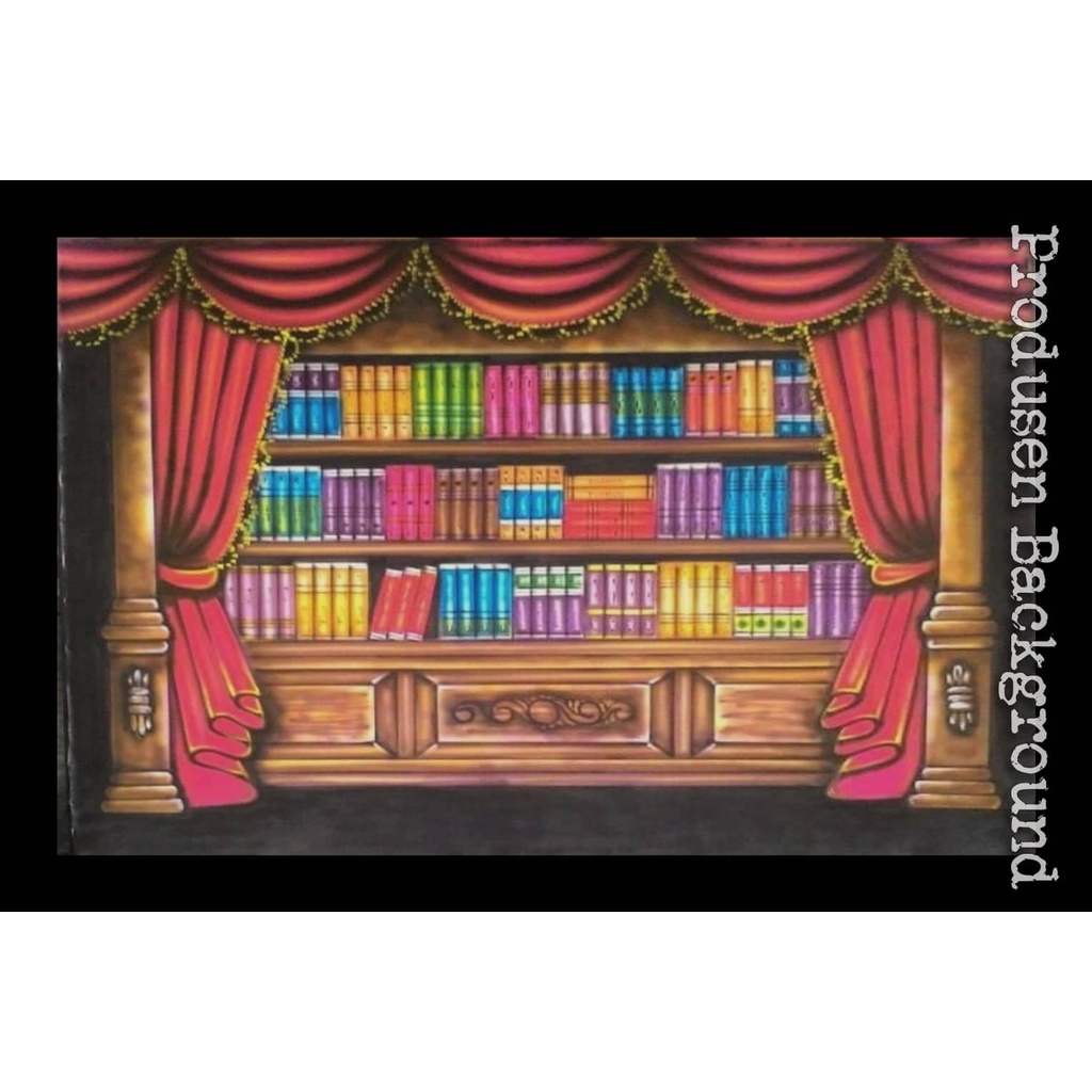 Jual Terbaik Background Rak buku / wisuda 3x2,5m | Shopee Indonesia