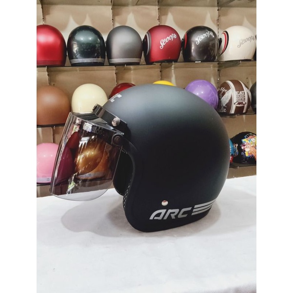 Jual ARC Aizo Helm Bogo Warna Hitam Doff Berlabel SNI Bisa COD Free ...