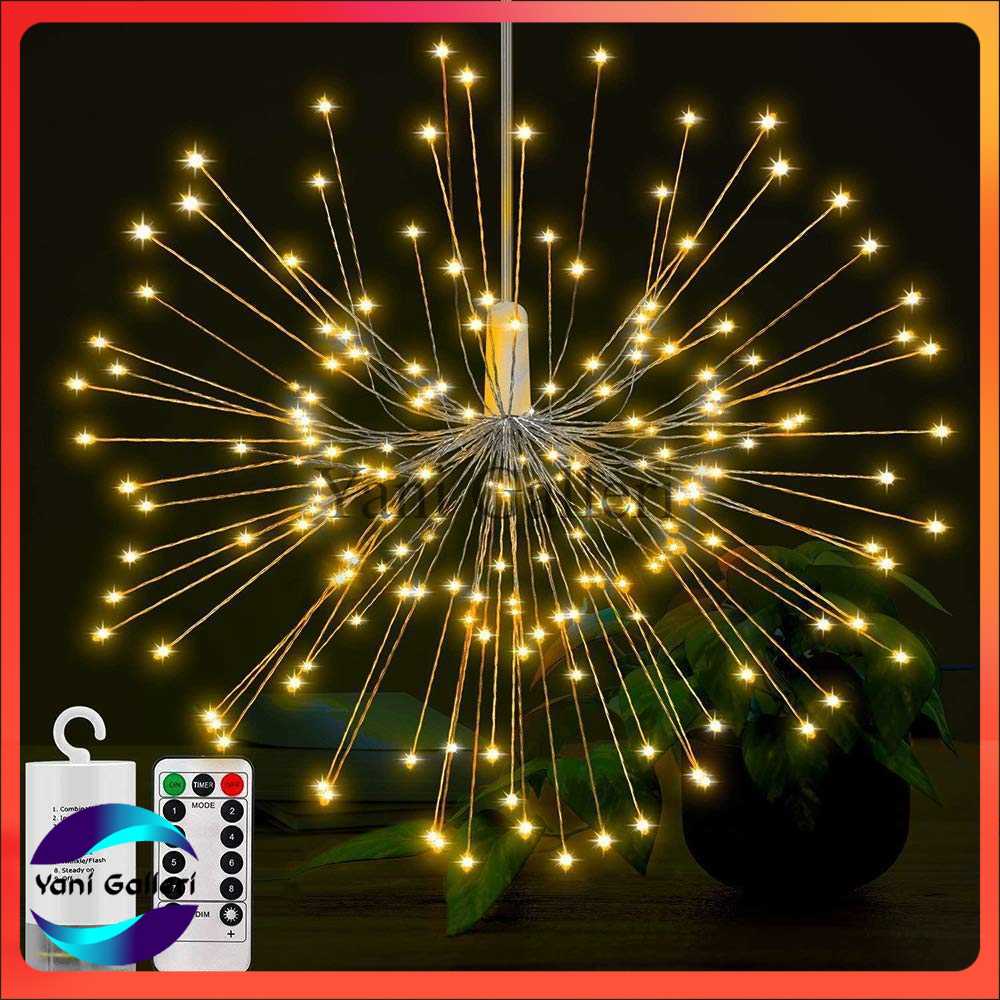 Jual Lampu Hias Unik Model Kembang Api Gantung 120 LED dengan Remote ...