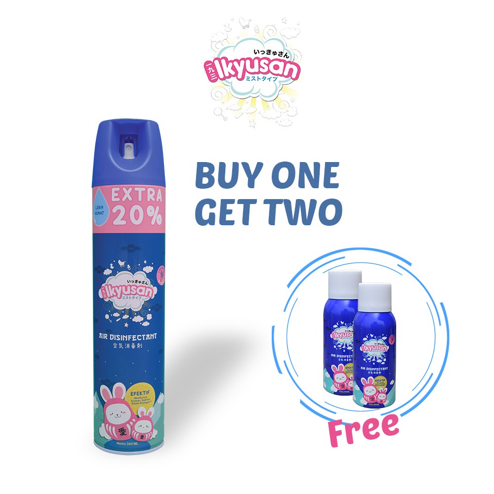 Jual Ikyusan Air Disinfectant 360ml + d100 2pcs | Shopee Indonesia