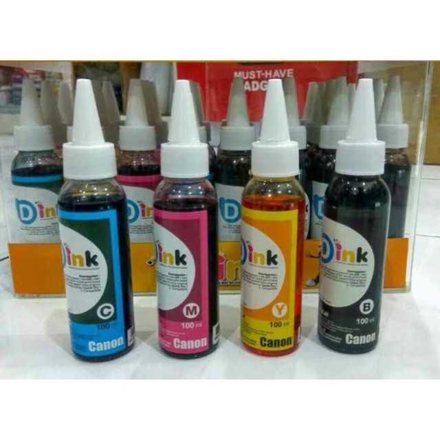 Jual Tinta Refill D ink 100 ml printer Canon (black, red, blue, and ...