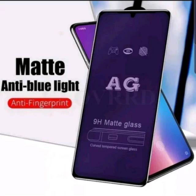 Jual Tempered glass Full Lem Blue Light Matte Anti Radiasi Iphone 6/7/8/6 plus/7 Plus/8 plus/X ...