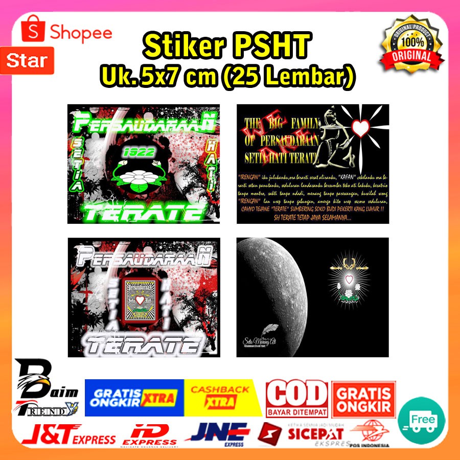 Jual Aksesoris Stiker Bumi PSHT 1922 Sticker Wall Pencak Silat Persaudaraan Setia Hati Terate ...