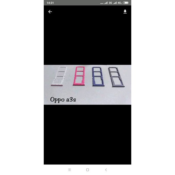 Jual SIM TRAY SIM LOCK TEMPAT KARTU OPPO A3S ORIGINAL ADA MERAH DAN ...