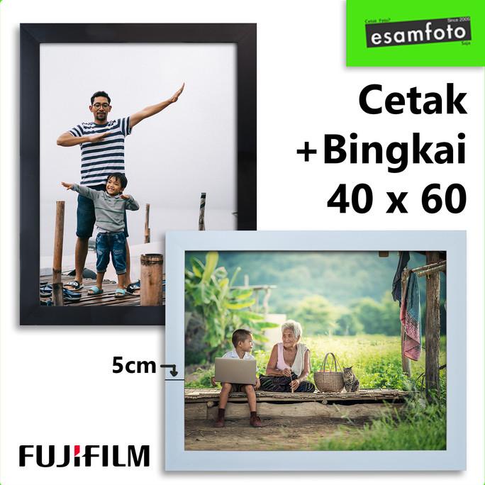 Jual Cetak + Bingkai 40x60 Foto Frame Figura Minimalis Modern - Hitam ...