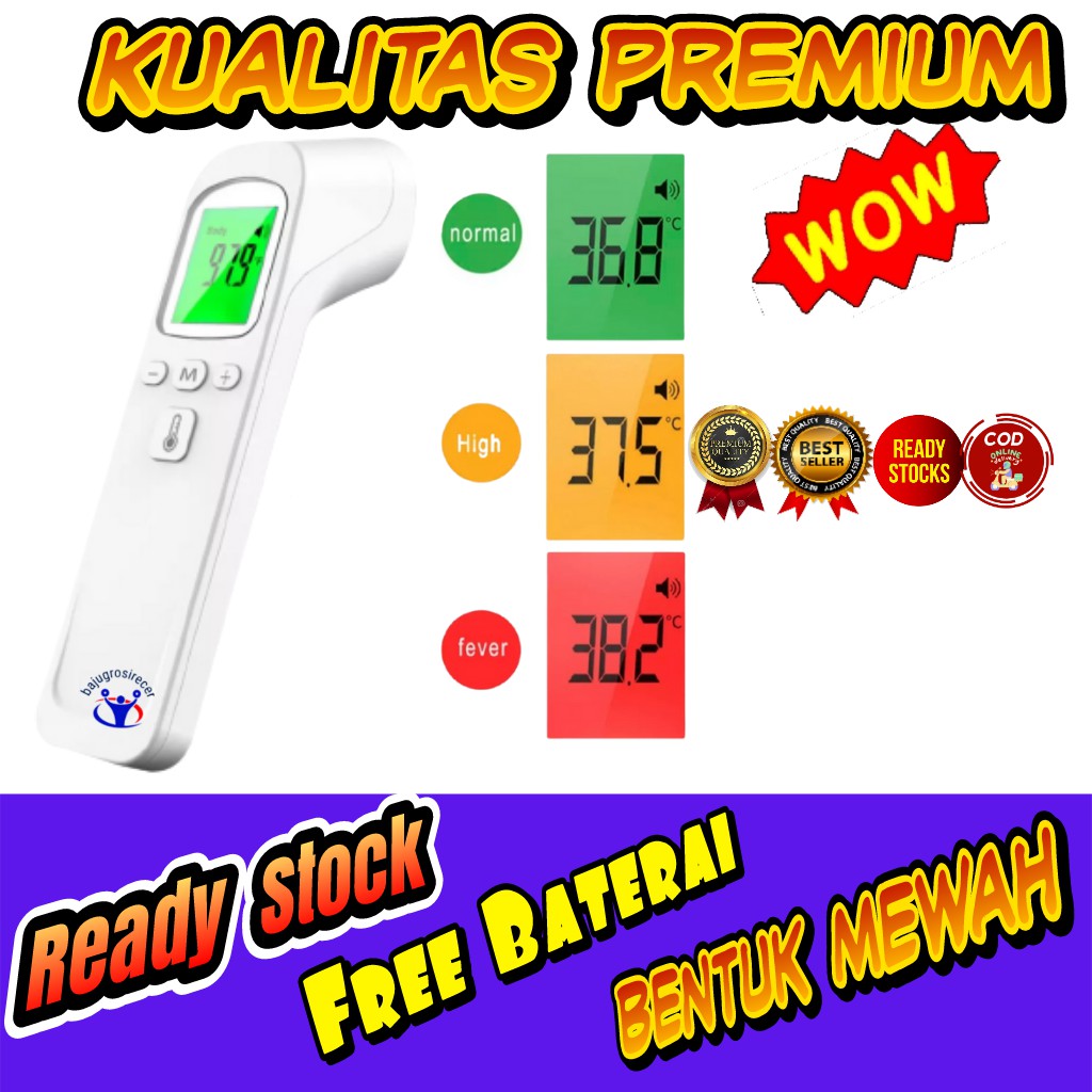 Jual Termometer Bayi digital tembak infrared / thermometer thermogun ...