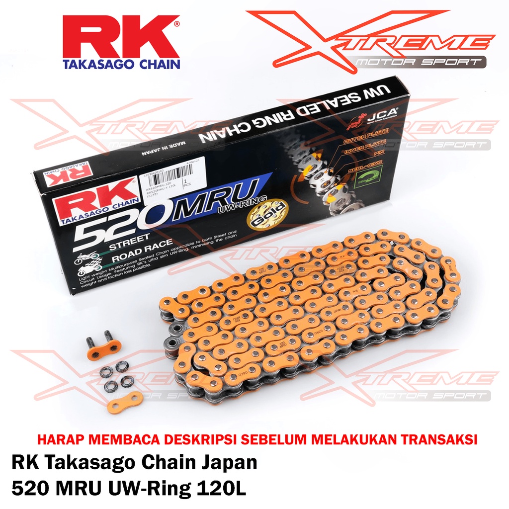 Jual Rantai RK Japan Chain 520 MRU UW-Ring 120L Ninja 250 ER6 Z250 R25 ...