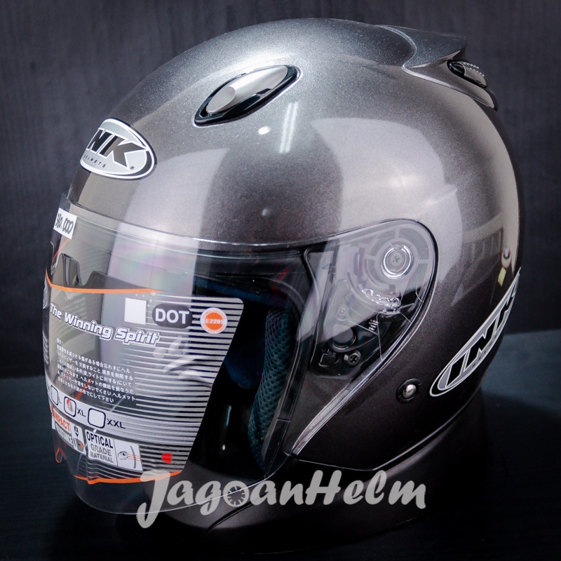 Jual INK Centro Jet Helm SOLID | GUNMETAL| Original Helmet | Shopee ...