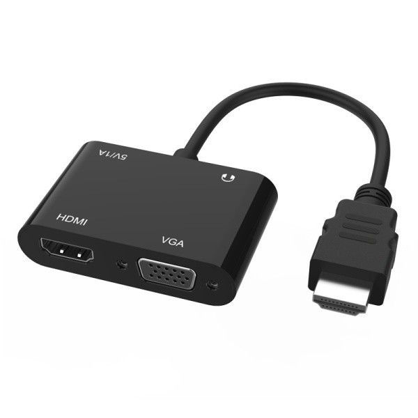 Jual HDMI to VGA HDMI Konverter VGA HDMI Splitter Multiview | Shopee ...