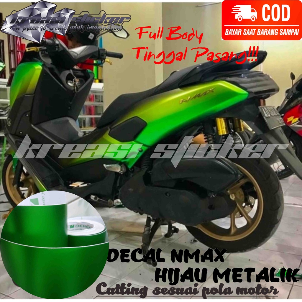 Jual decal nmax old/new polos warna hijau doff metalik metalic full ...