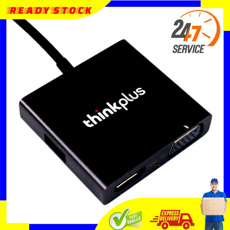 Jual BARU ORIGINAL !! SM Lenovo Thinkplus Video Adapter USB Type C to ...