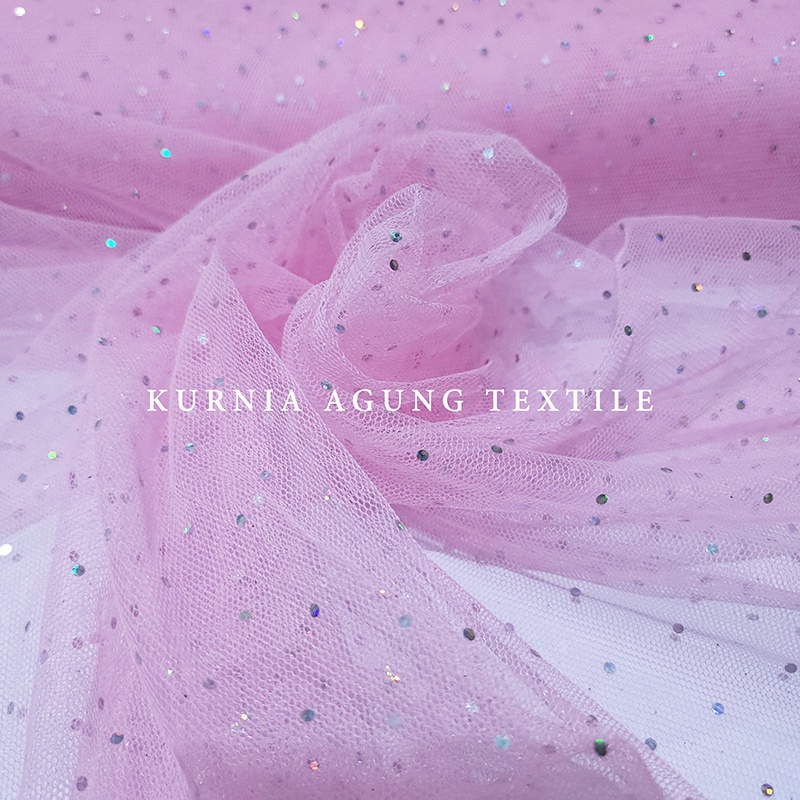 Jual Soft Tulle Gliter Meteran Kain Tile Sparkling Sprinkle Tile ...