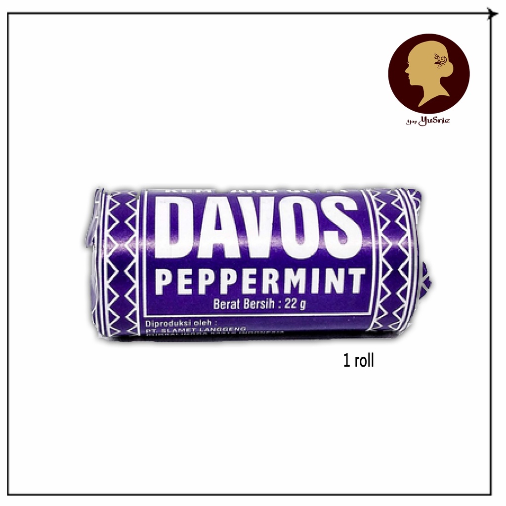 Jual PERMEN MENTOL MURAH DAVOS 25g ROLL BIRU SNACK CANDY CEMILAN ...