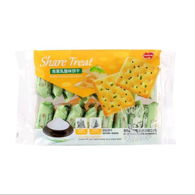Jual Bairong Share Treat Scallion Cheese Flavor Biscuit / biskuit impor ...