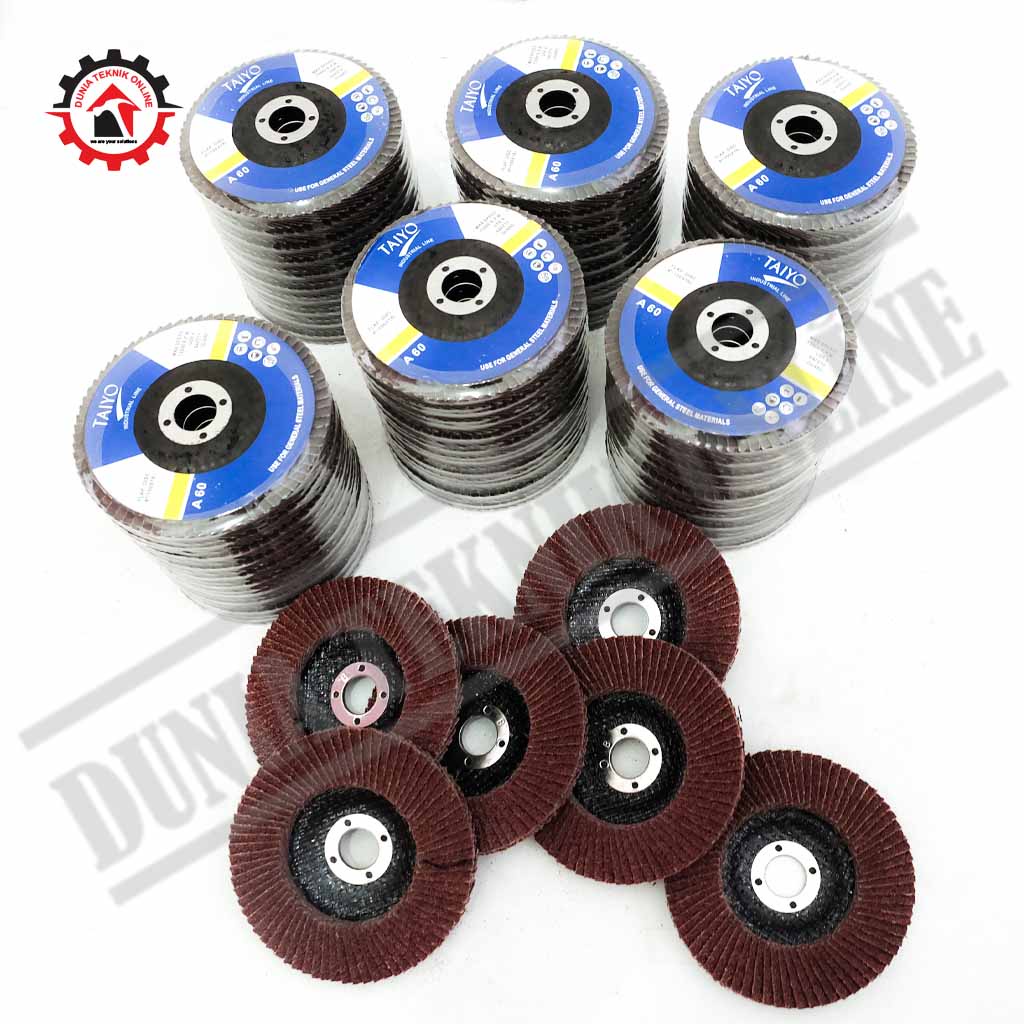 Jual Flap Disc 4" TAIYO A40 A60 A80 A100 A120 A150 A180 A240 Amplas ...