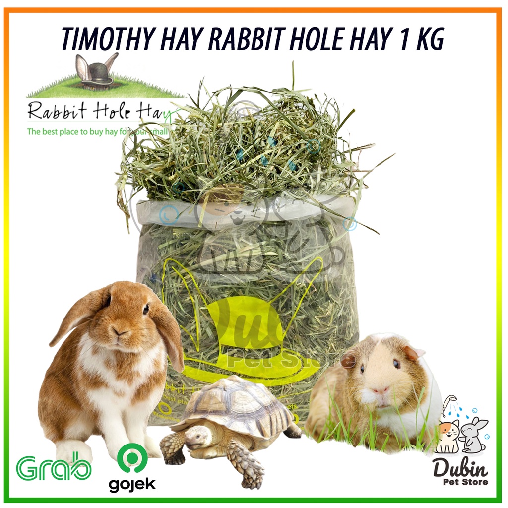 Jual Rumput Hay Timothy 2nd cut Merk Rabbit Hole Hay (RHH) Repack 1 kg ...