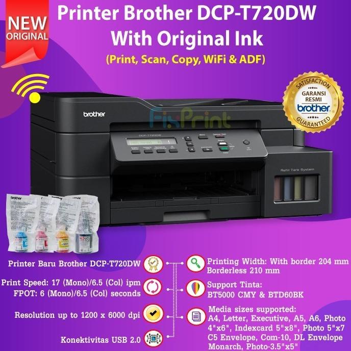 Jual BROTHER DCP-T720DW Printer Ink Tank Multifunction T720 WiFi Duplex ...