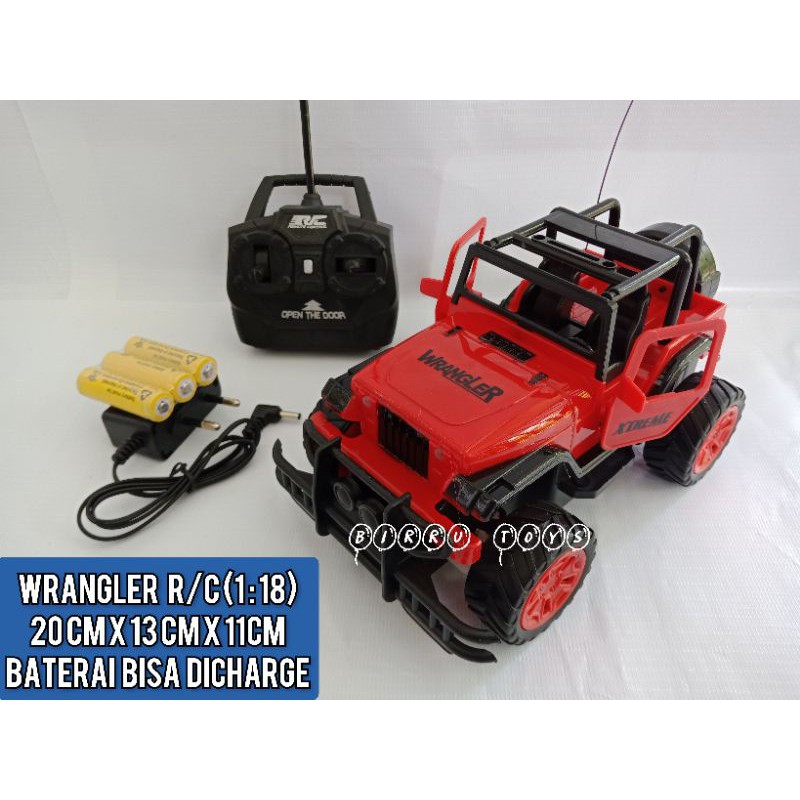 Jual Mainan RC Mobil Jeep Wrangler Remote Control Baterai Bisa Dicharge ...