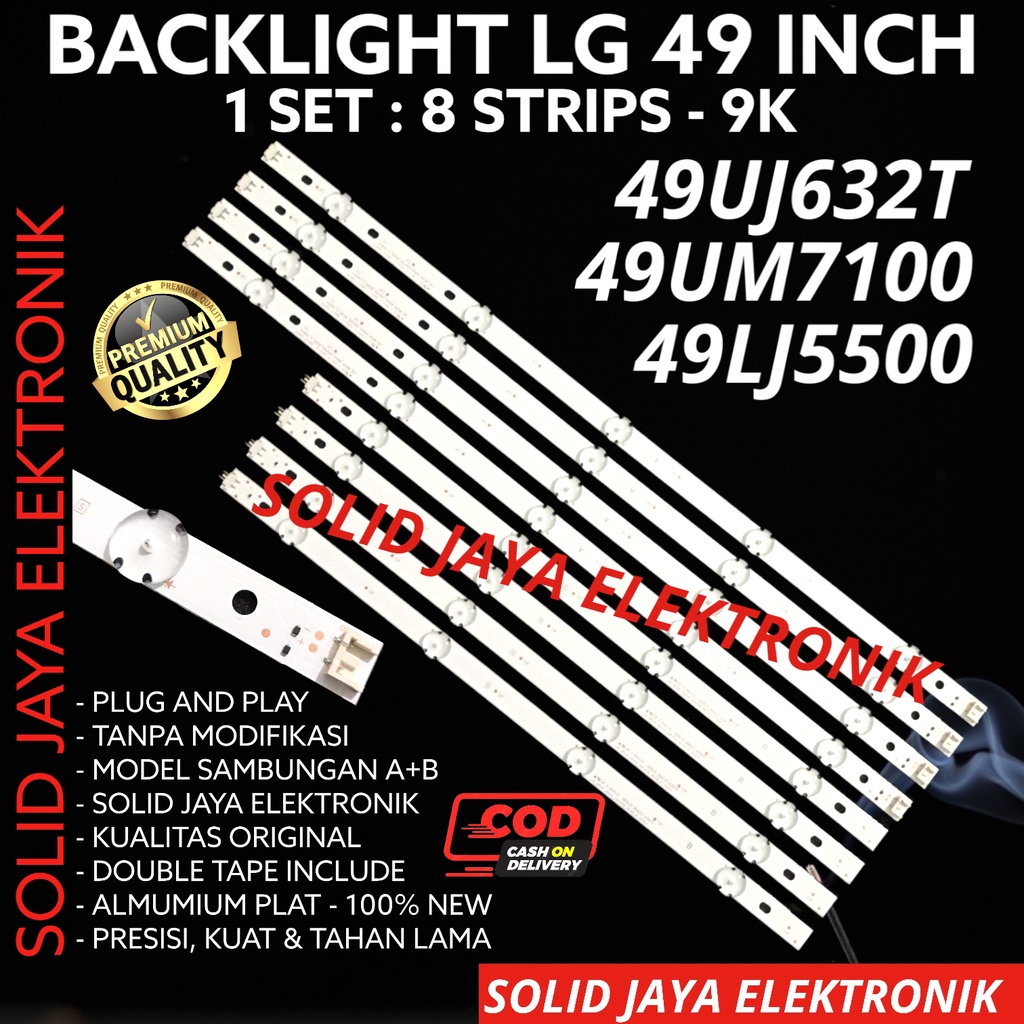 Jual BACKLIGHT TV LED LG 49 INC 49UJ632T 49UJ632 T 49UM7100 49LJ5500 LAMPU BL 49UJ 49UM 49LJ 9K ...