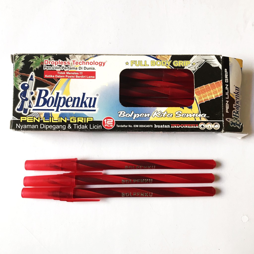 Jual Pulpe Grip/ Spiral MURAH (Pulpen Lilir BOLPENKU Merah) | Shopee ...