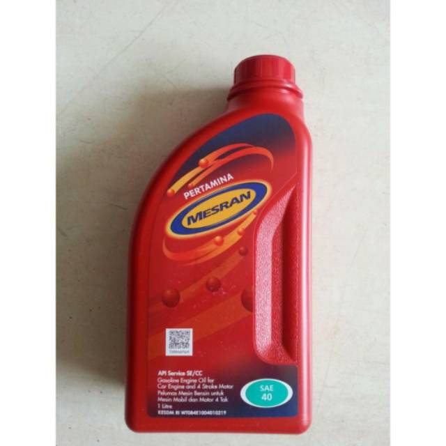 Jual Pertamina Mesran SAE 40 1L / B40 / Meditran S40 / SC 1 Liter ...