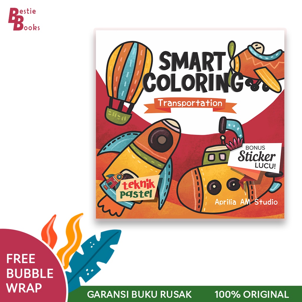 Jual BUKU ANAK : Smart oloring : Transportation : Buku Mewarnai | Shopee Indonesia